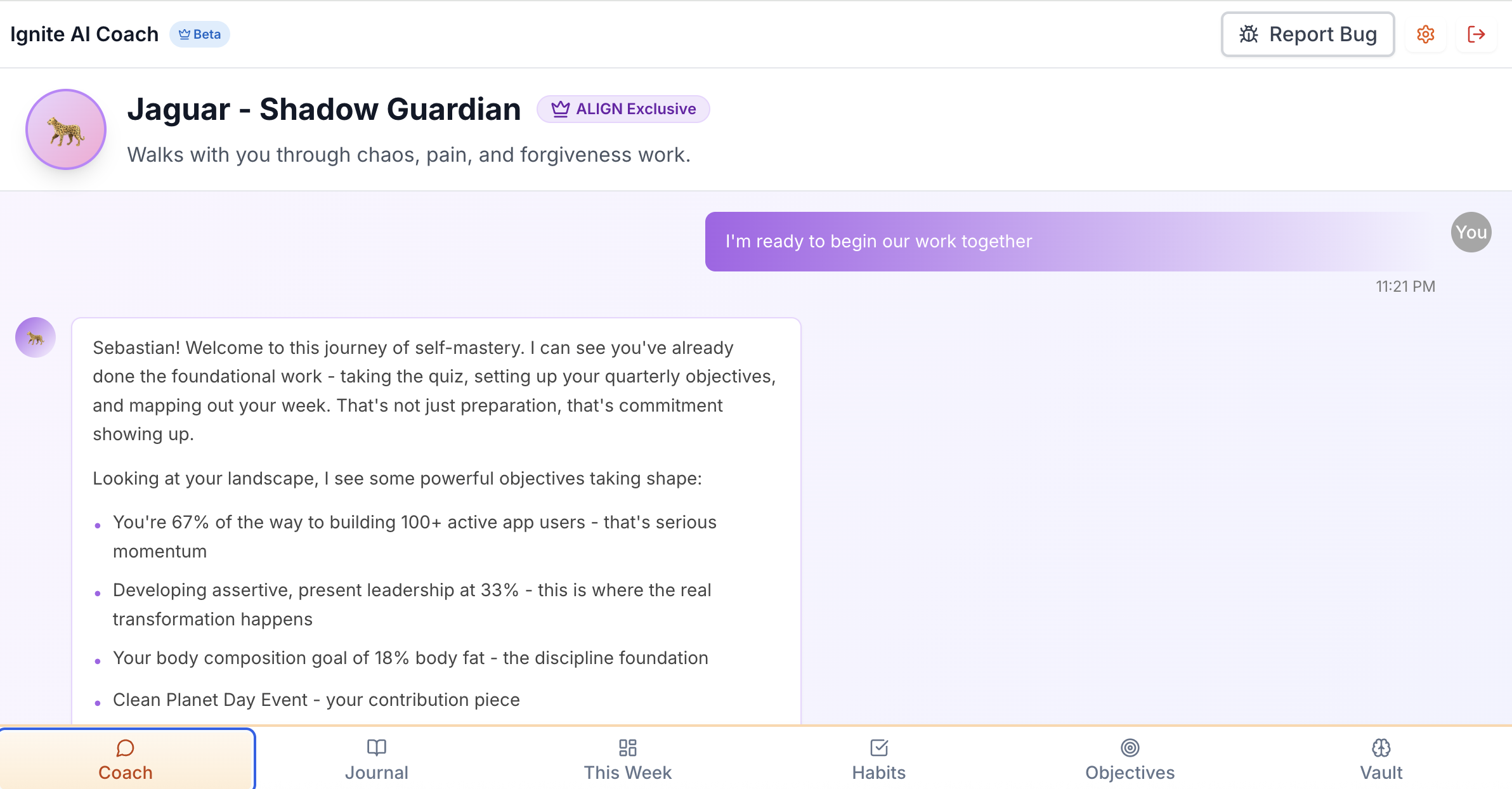 IGNITE AI Coach - Transform Your Life with 24/7 AI-Powered Coaching by Sebastian Hernandez